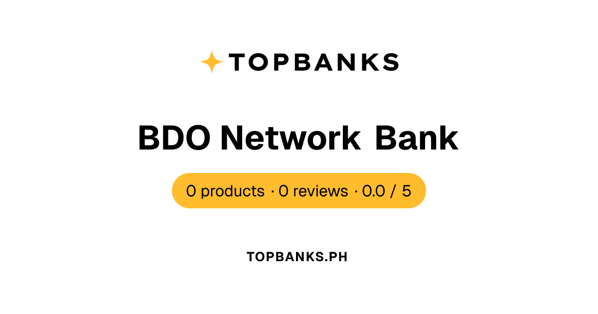 BDO Network Bank — Deposits & Reviews | Topbanks